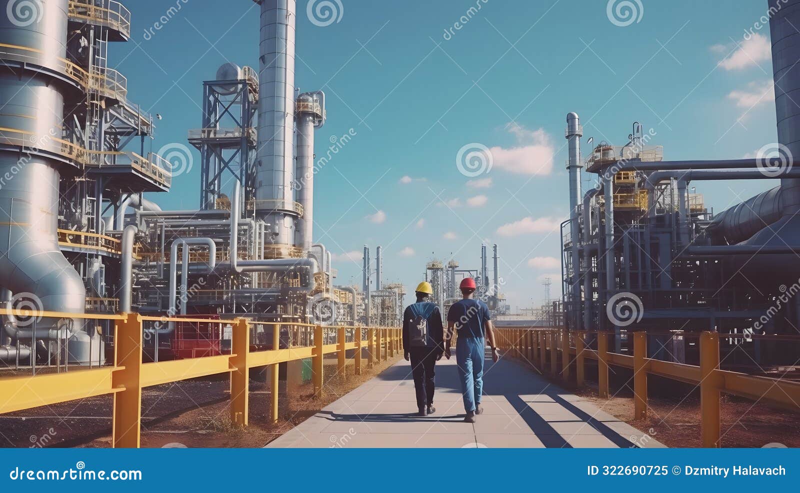 Professional Engineer Working in a Petroleum Refinery, Oil Refinery and ...