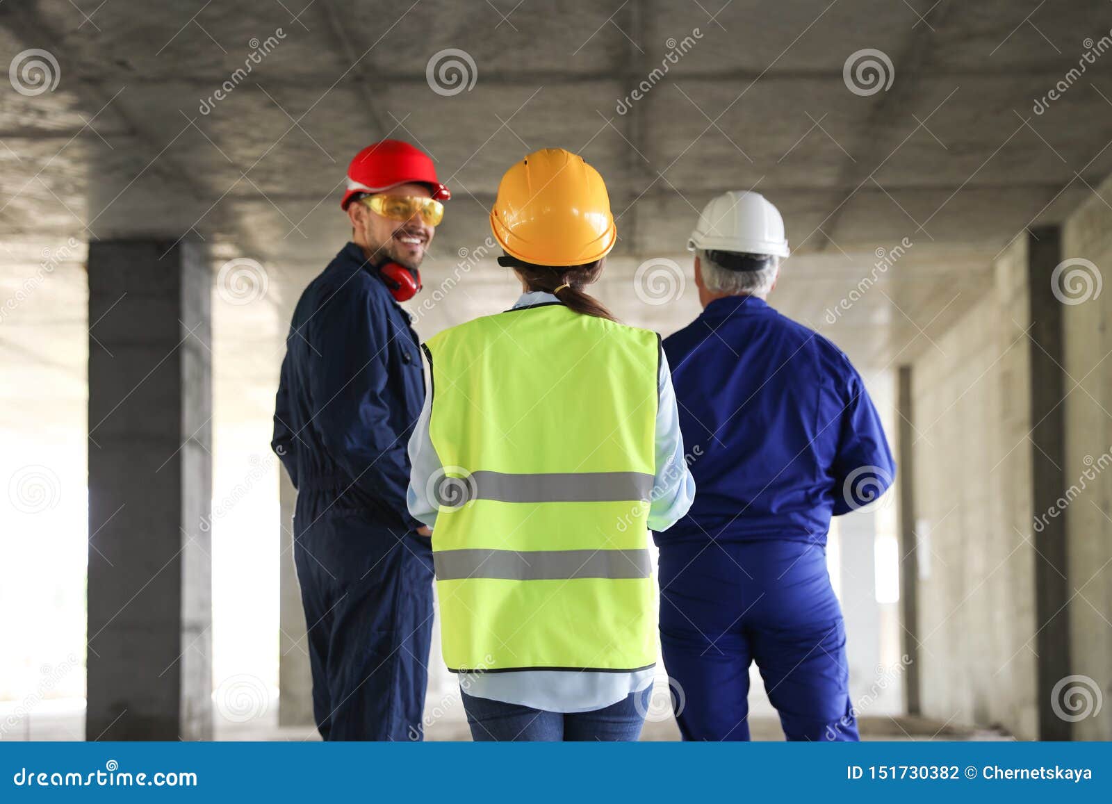 Professional Engineers in Safety Equipment Stock Photo - Image of ...