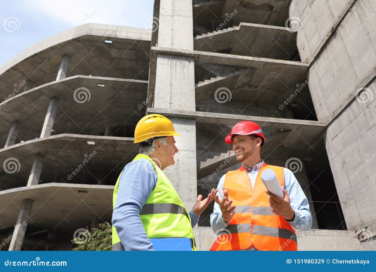 Professional Engineers in Safety Equipment Stock Image - Image of ...