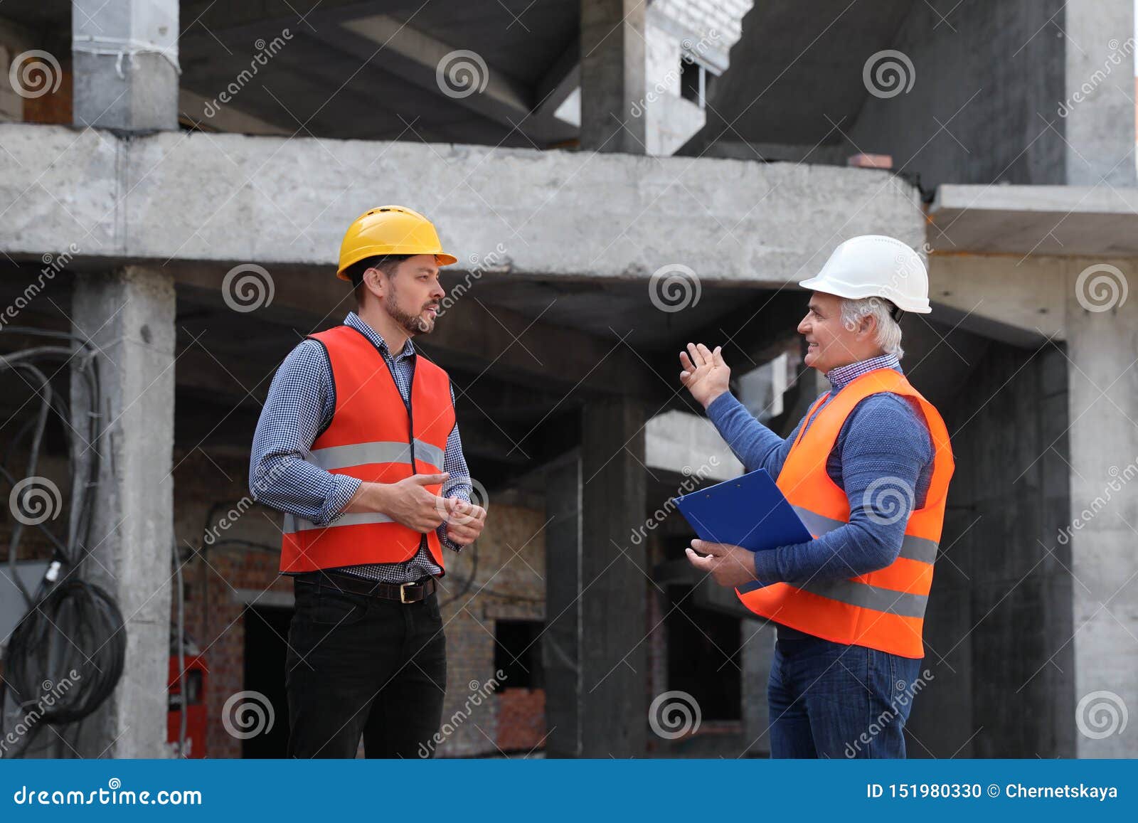 Professional Engineers in Safety Equipment Stock Photo - Image of ...