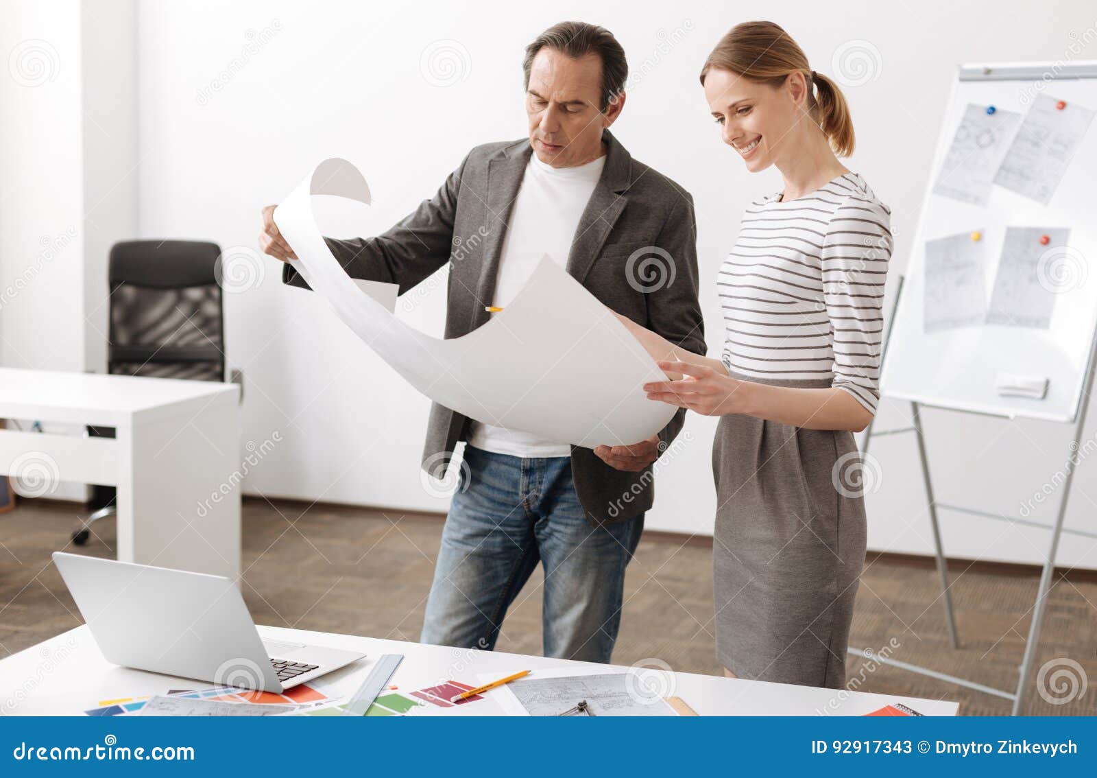 Professional Engineers Working on the Project Together Stock Image ...