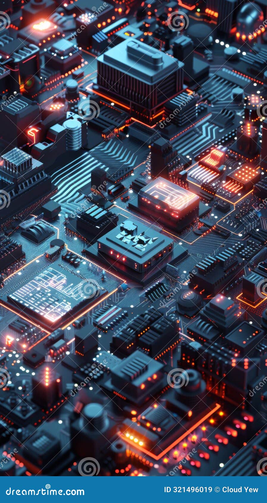 Professional Environment Featuring a Complex Layout Pattern. Stock ...