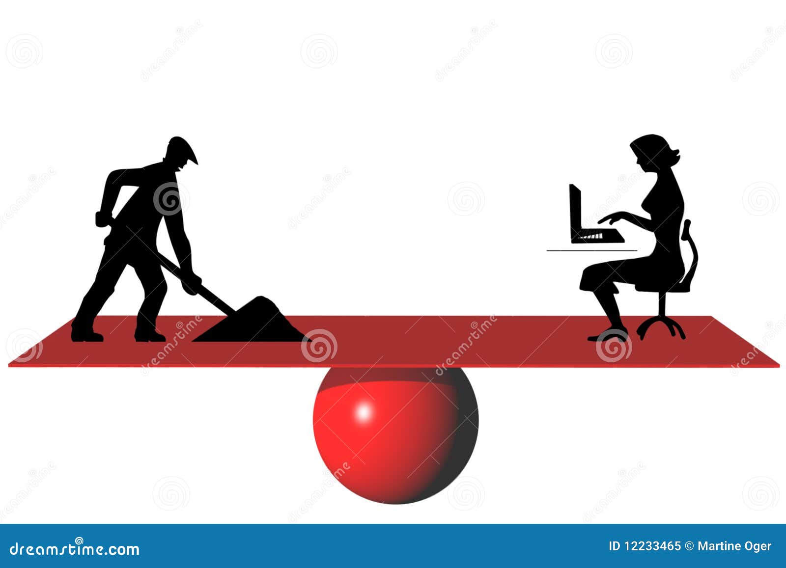 Professional equality. stock illustration. Illustration of labor - 12233465
