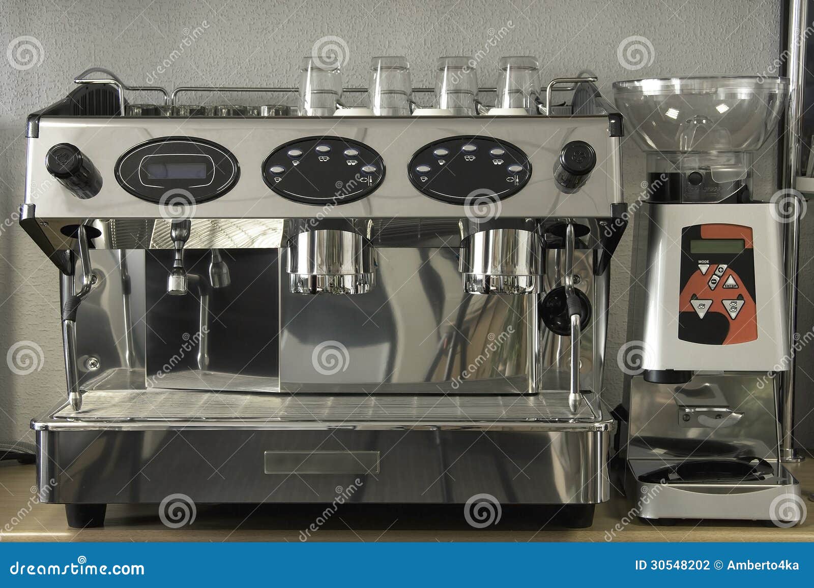 Professional Espresso Coffee Maker Machine Stock Photo - Image of ...