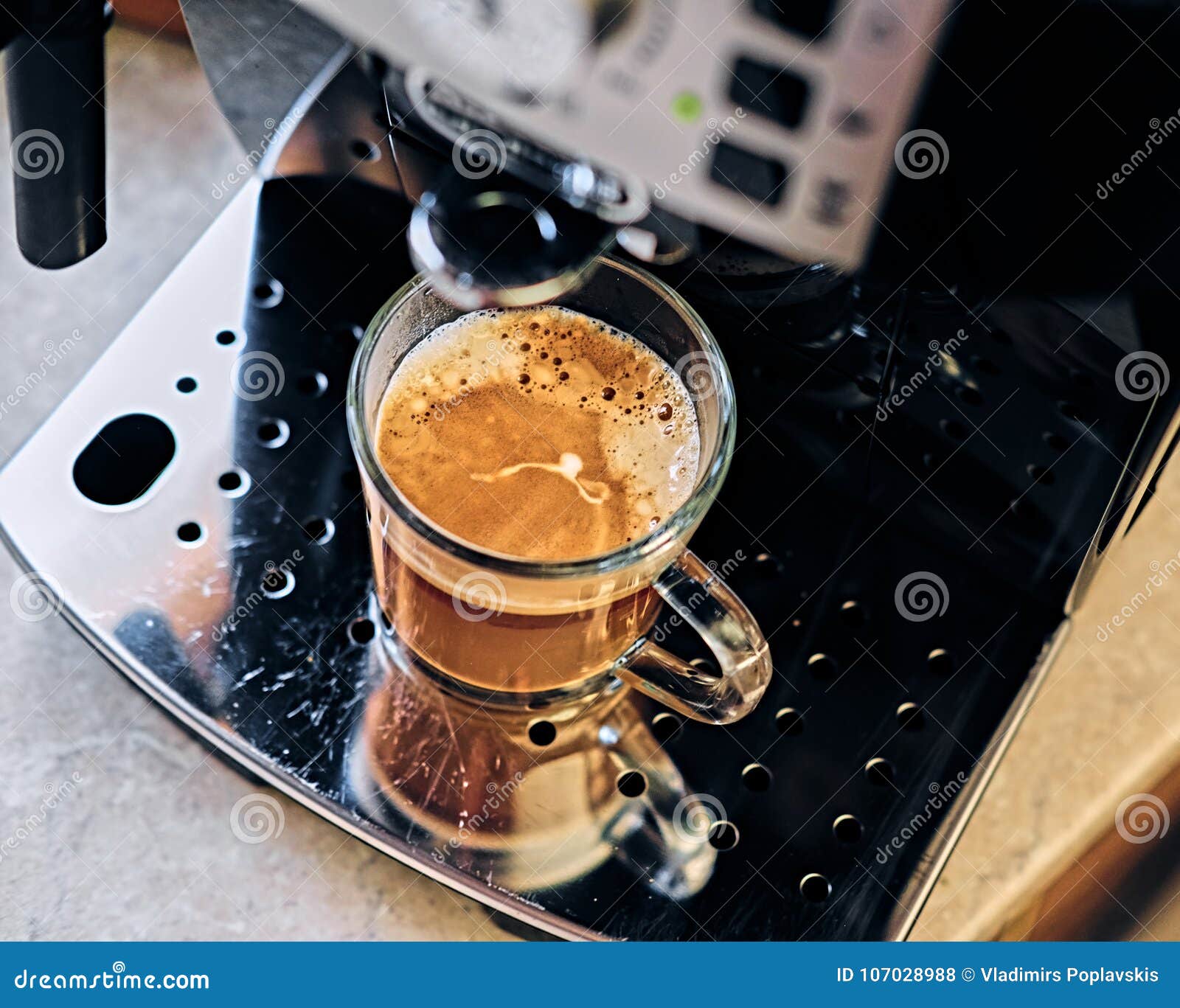 Professional Coffee Machine for Home Use. at the Kitchen Stock Photo ...