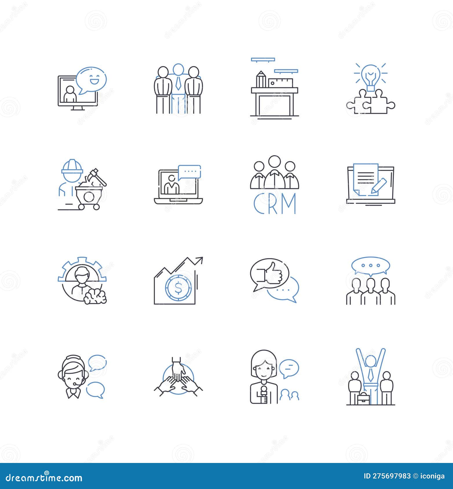 Professional Evolution Line Icons Collection. Growth, Development ...