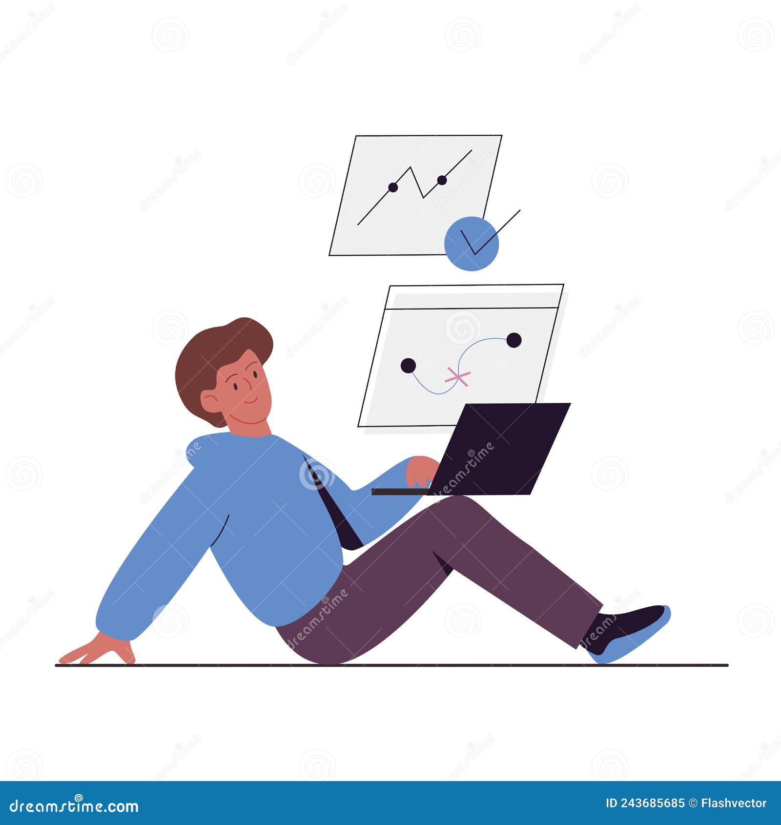 Professional Expert Analyzing Right Business Solution Stock Vector ...