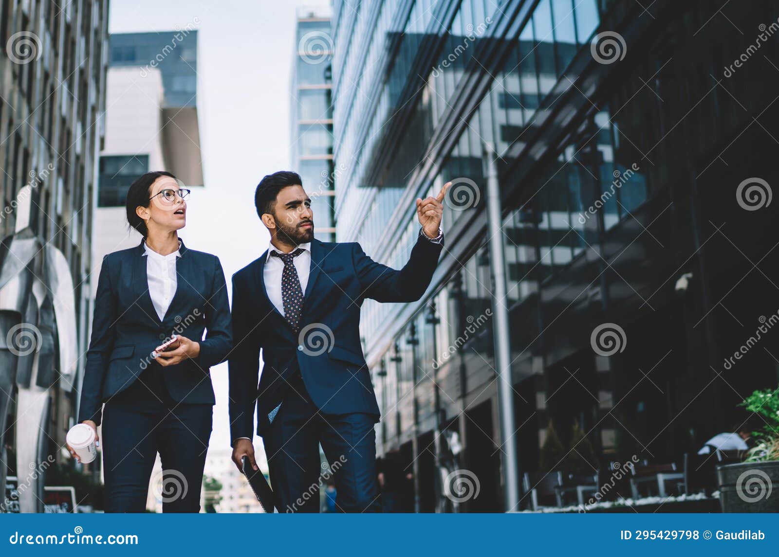 Professional Experts Communicate about Architecture Stock Photo - Image ...