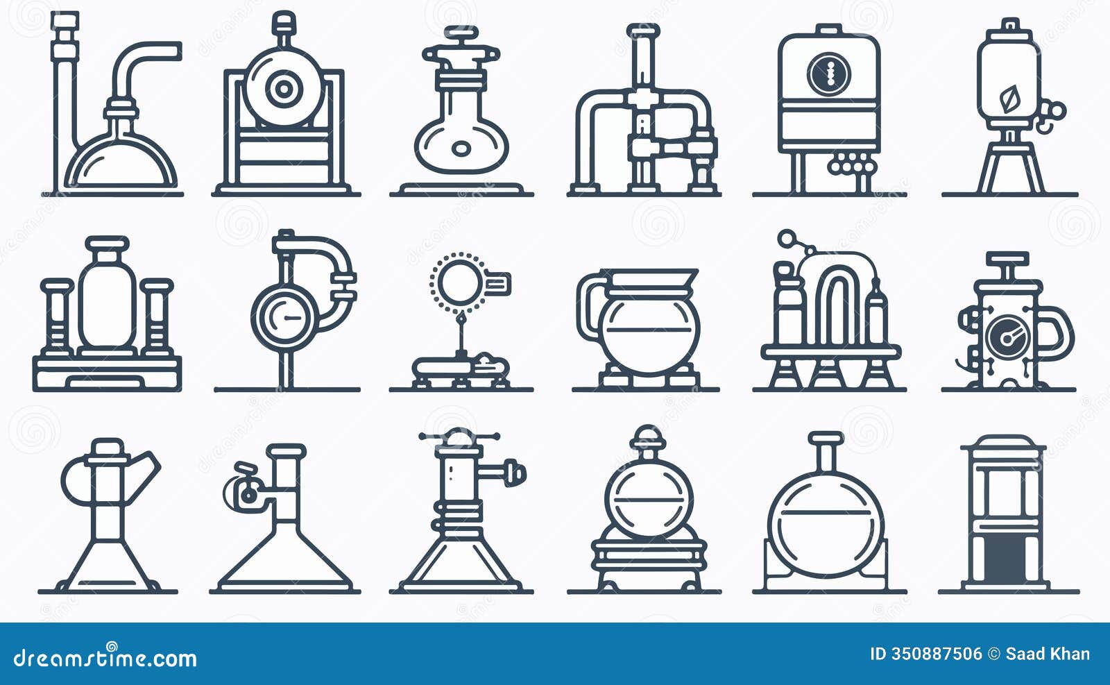 Professional Extraction Process Outlining Vector Icons for Design ...
