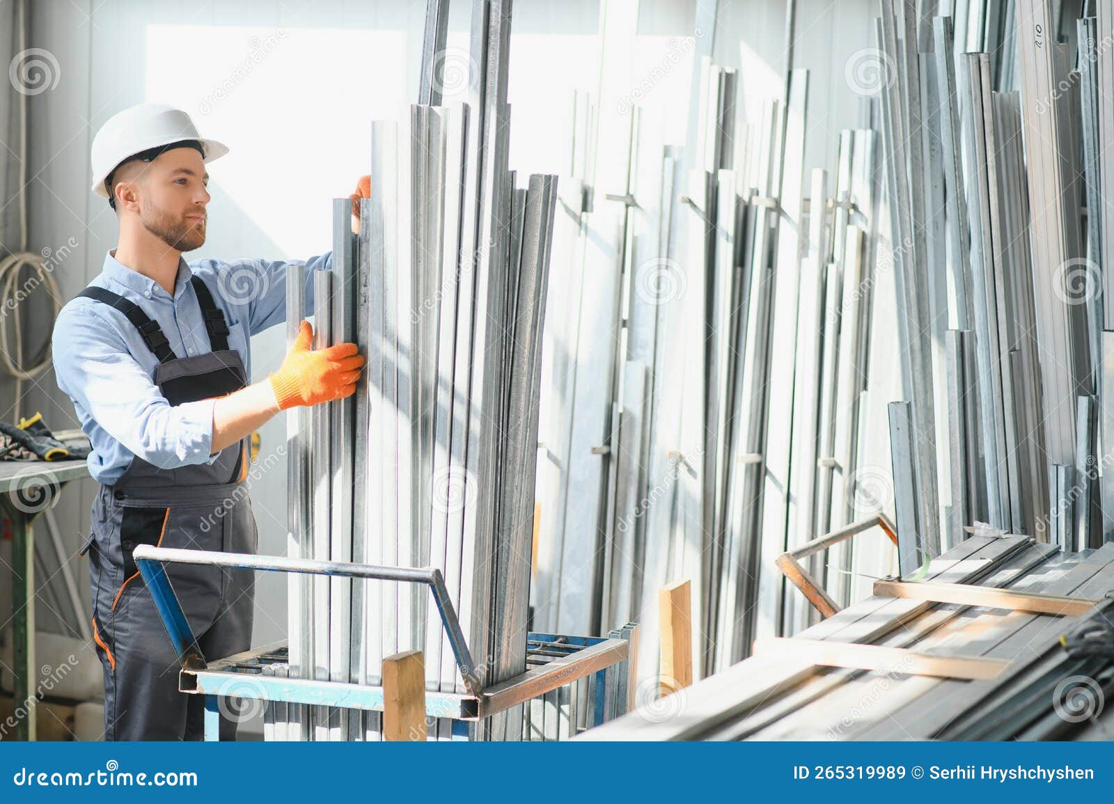 Professional Fabric Worker. Metal Processing Plant. a Worker at a Metal ...