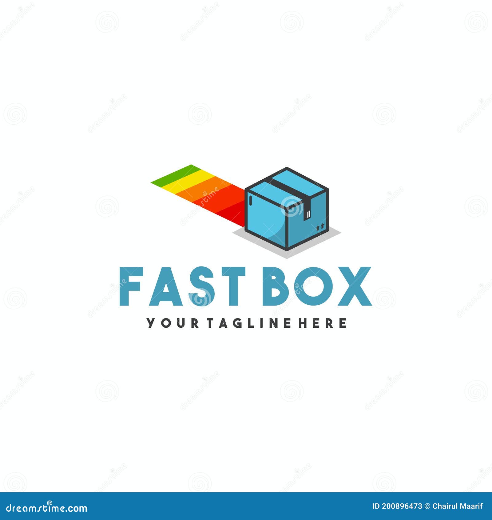 Professional Fast Box Logo Design Stock Illustration - Illustration of ...