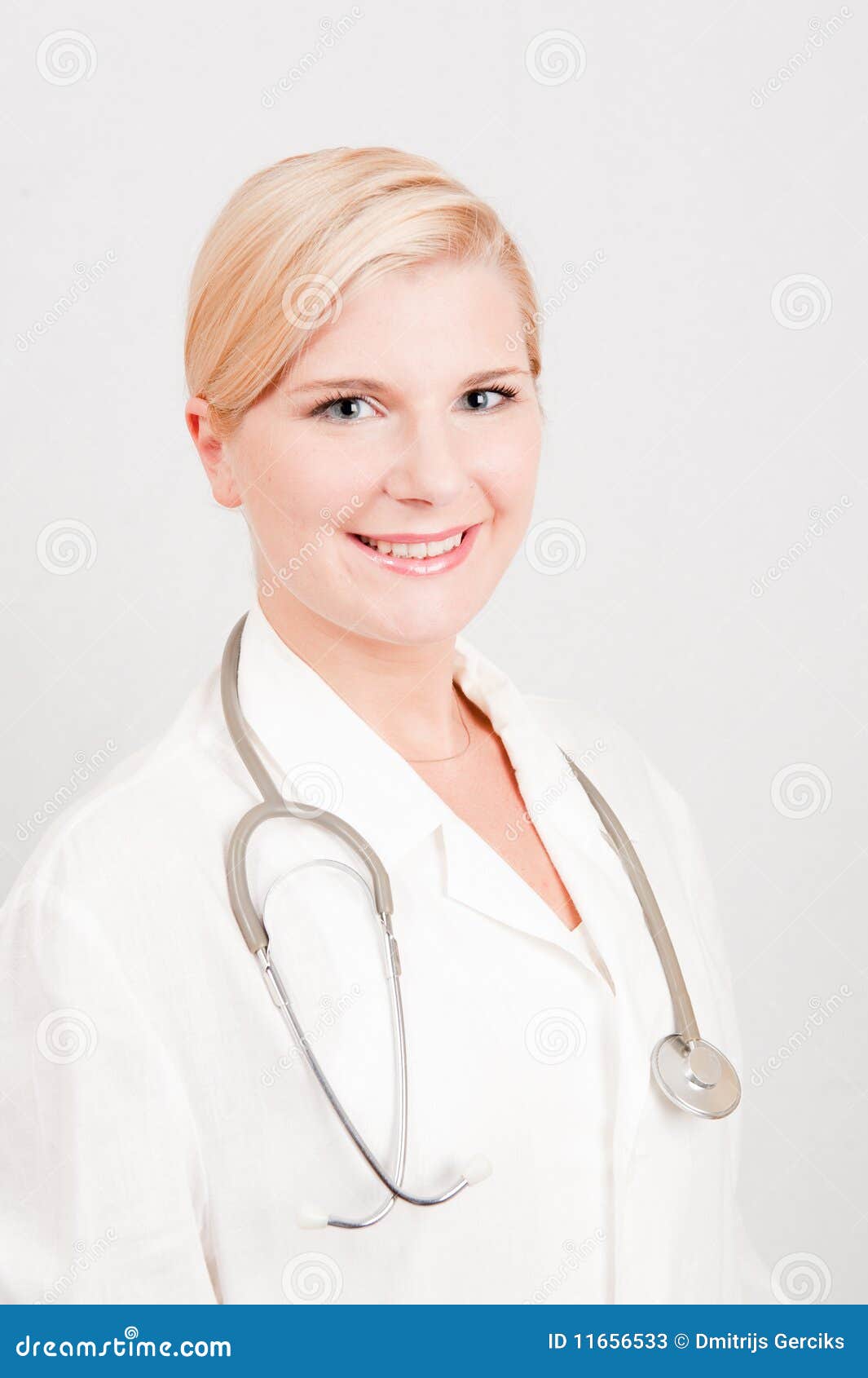 Professional Female Doctor with Stethoscope Stock Image - Image of ...