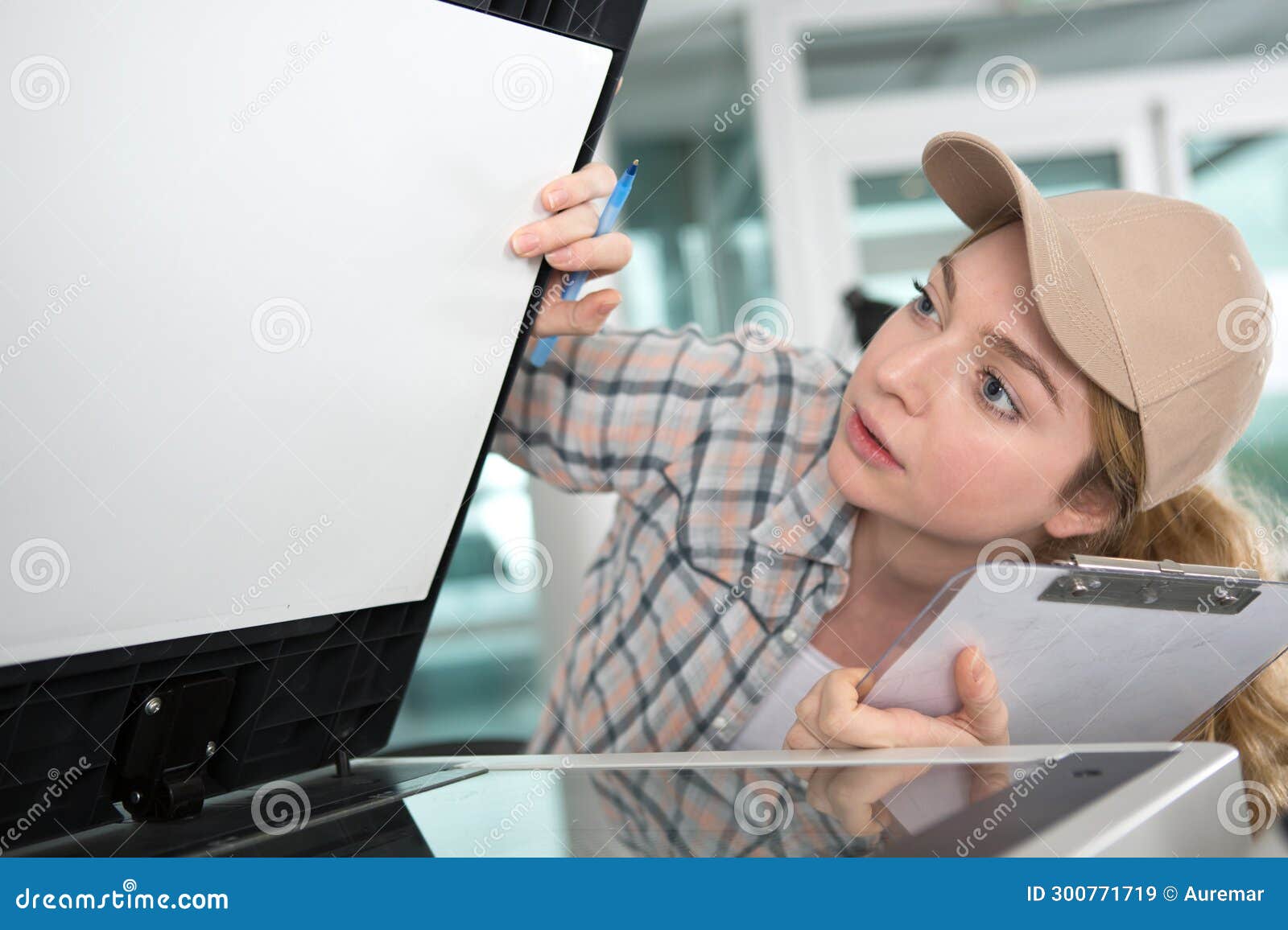 Professional Female Engineer Working Checking 3d Printing Stock Image ... Professional Female Engineer Working Checking 3d Printing Stock Image ...
