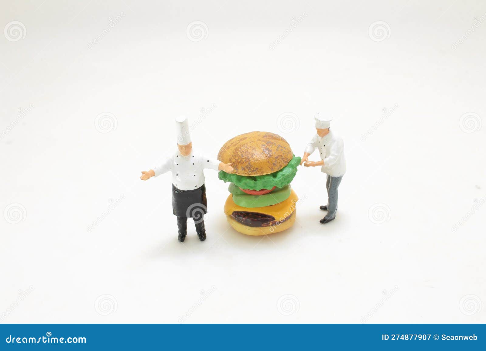 The Professional of Figure Chef Prepared Hamburger Stock Image - Image ...