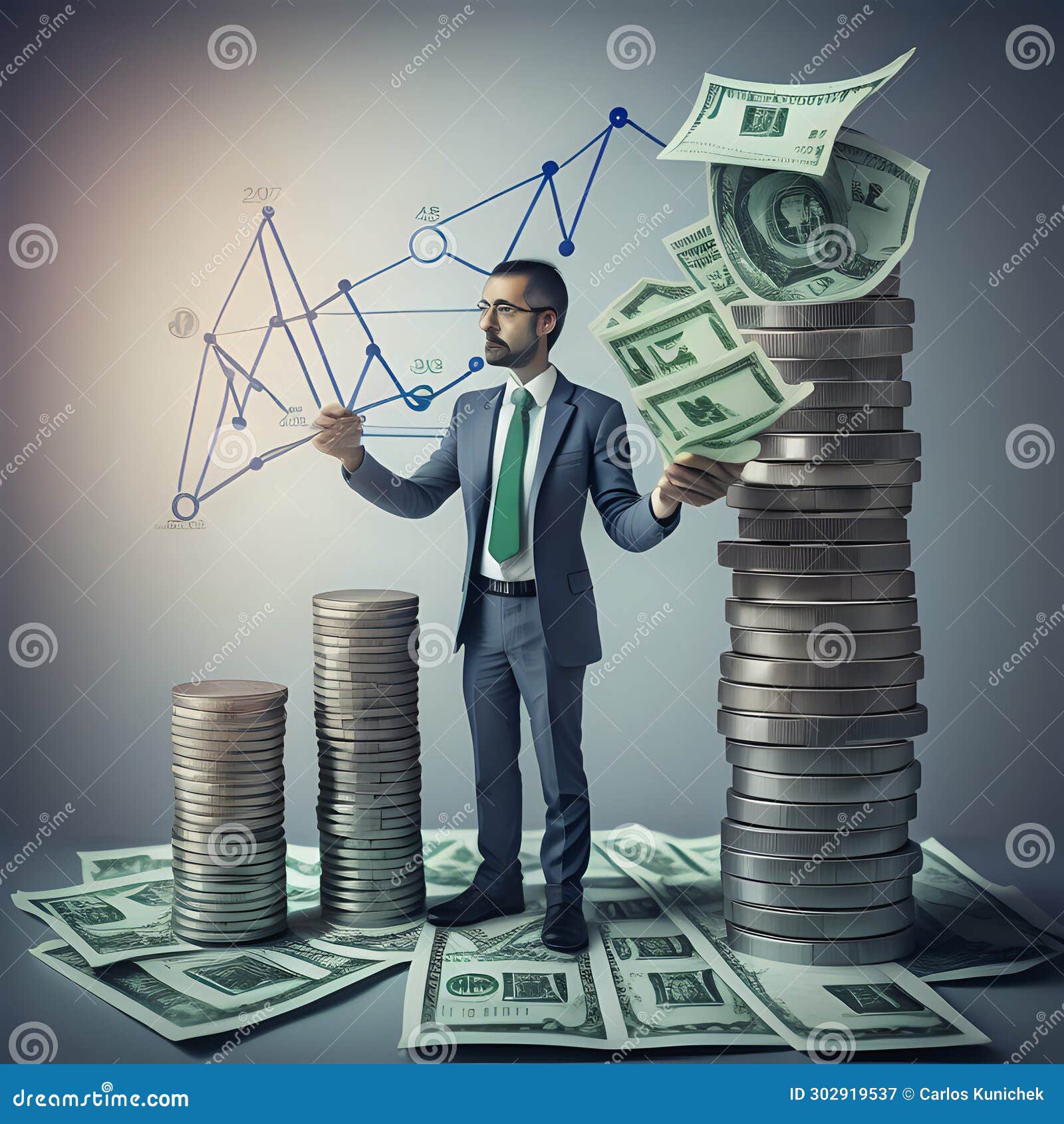 A Professional with Financial Documents, Meticulously Balancing Figures ...