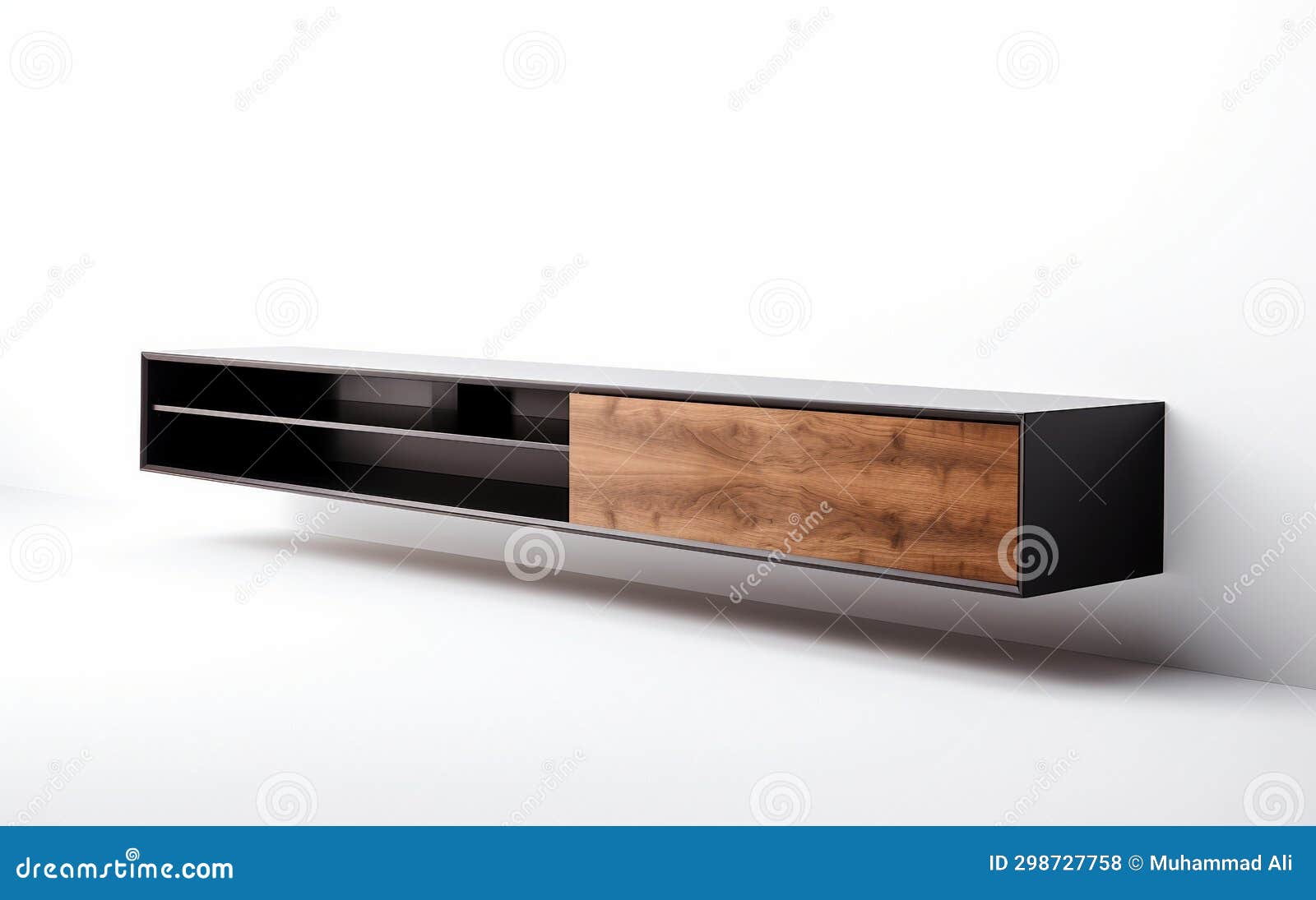 Professional Floating Shelf on White Background Stock Photo - Image of ...