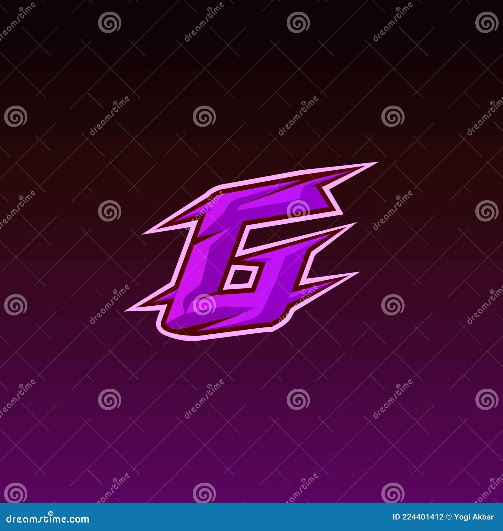 Professional G Letter Gaming Logo Vector Illustration Stock Vector ...