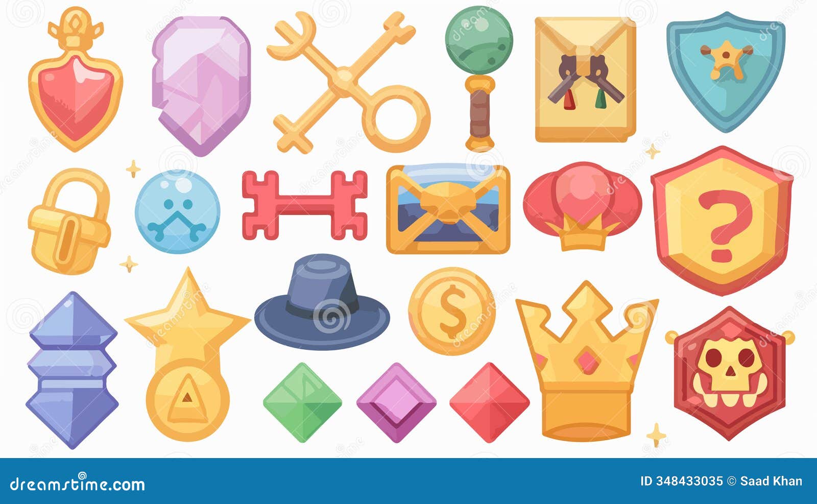 Professional Game Interface Icons Set UI Design Elements Stock ...