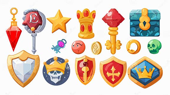 Professional Game Interface Icons Set for UI Design Elements Usage ...
