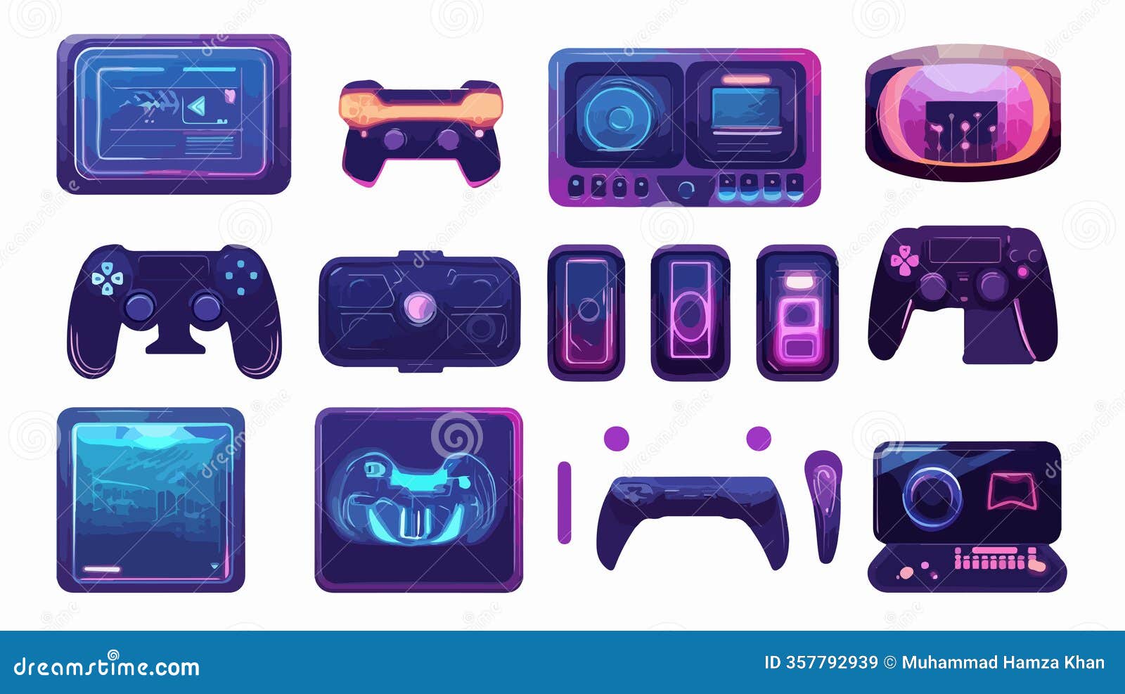 Gamers Stream Screen Frames. Graphic Game Streaming Interface, Mmo Game ...