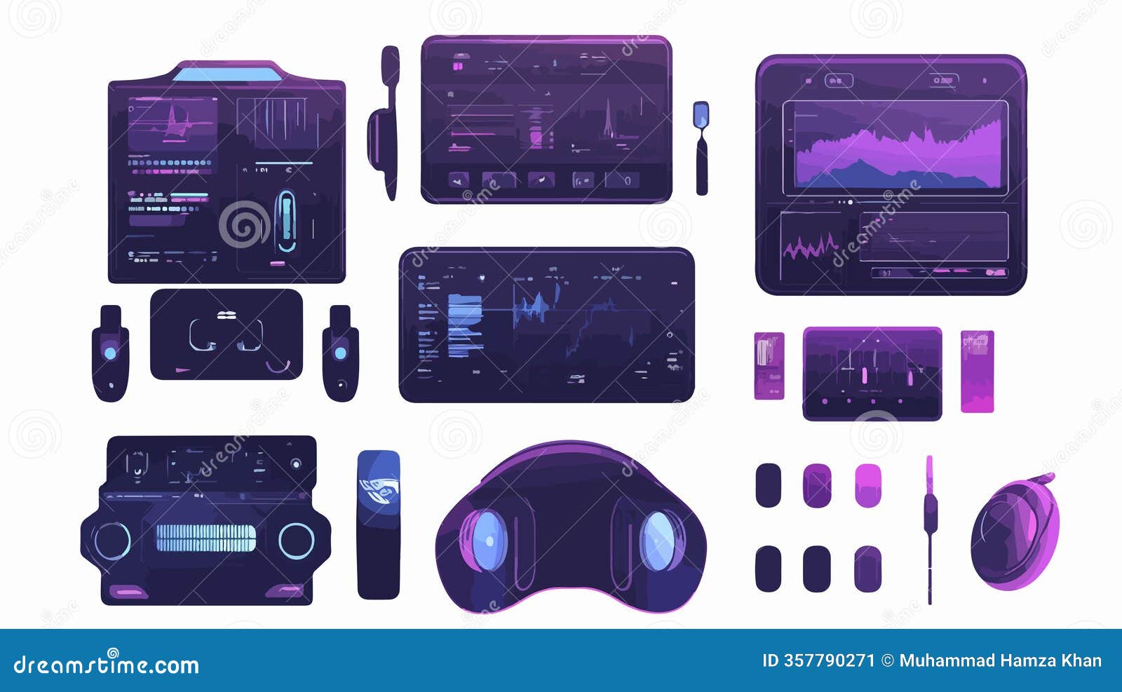 Professional Gaming Live Stream Interface Frames for Gamers Stock ...