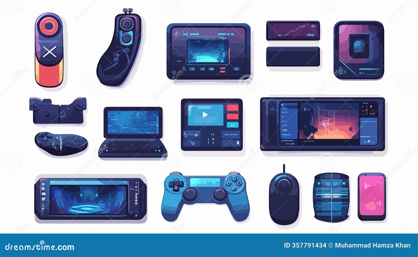 Gamers Stream Screen Frames. Graphic Game Streaming Interface, Mmo Game ...