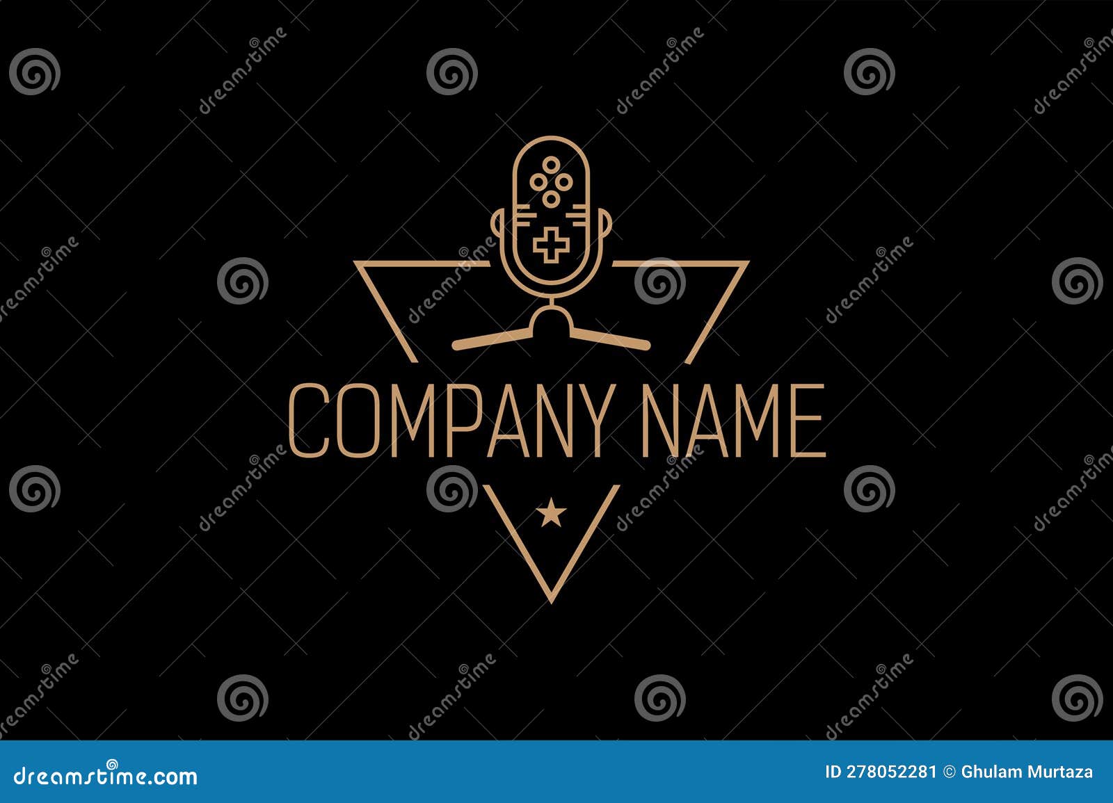 Professional Gaming Podcast Logo Design Stock Vector - Illustration of ...