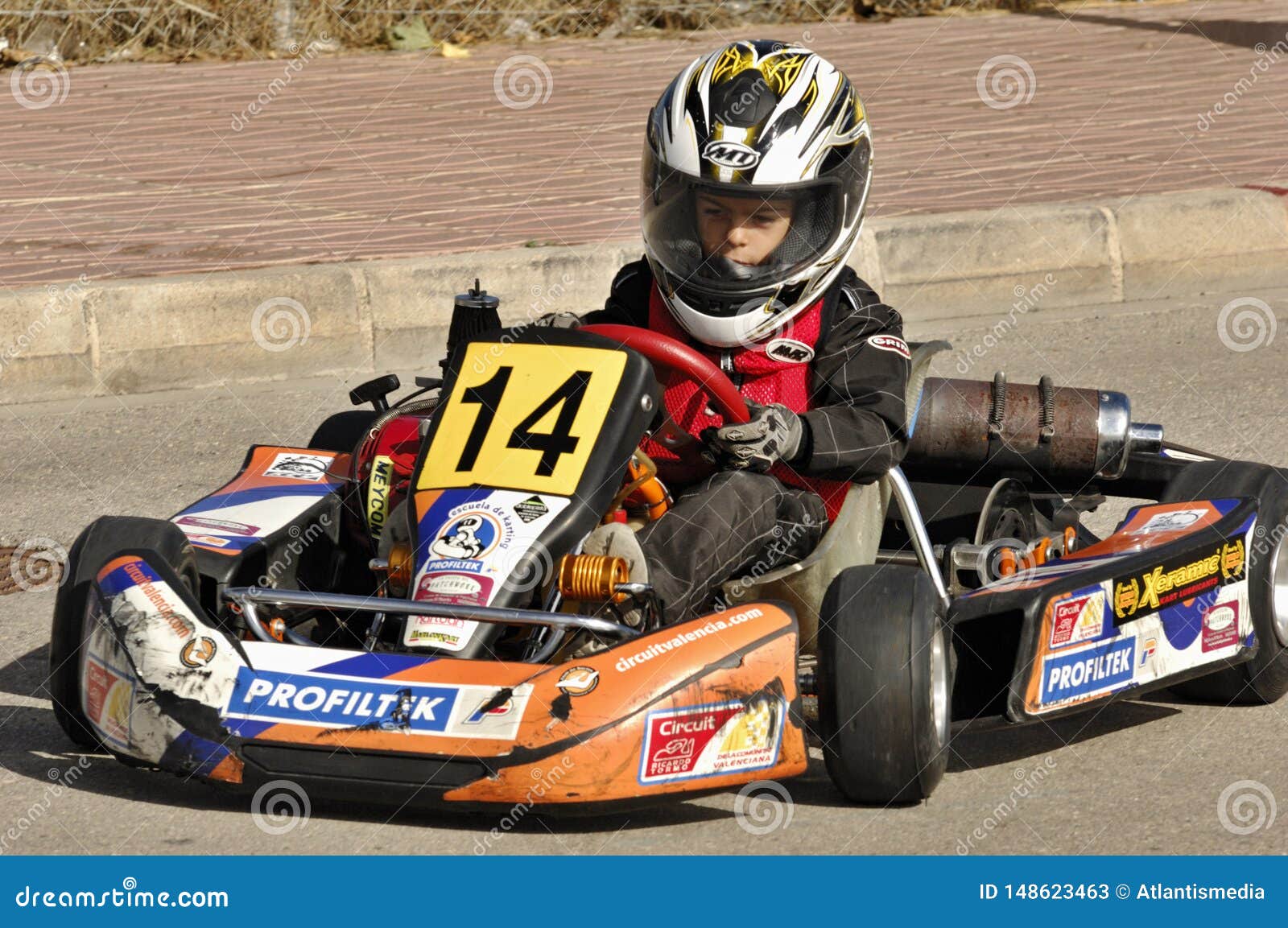 Professional Go Kart Racing Editorial Stock Photo - Image of clothes ...