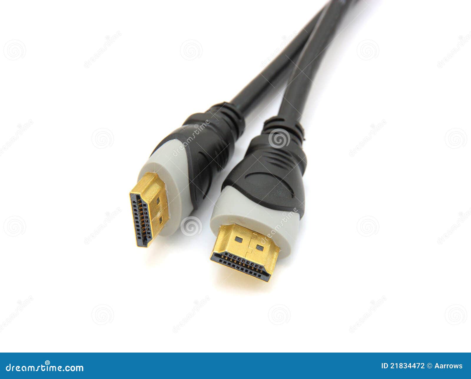 Professional Golden HDMI Cable Stock Photo - Image of technology ...