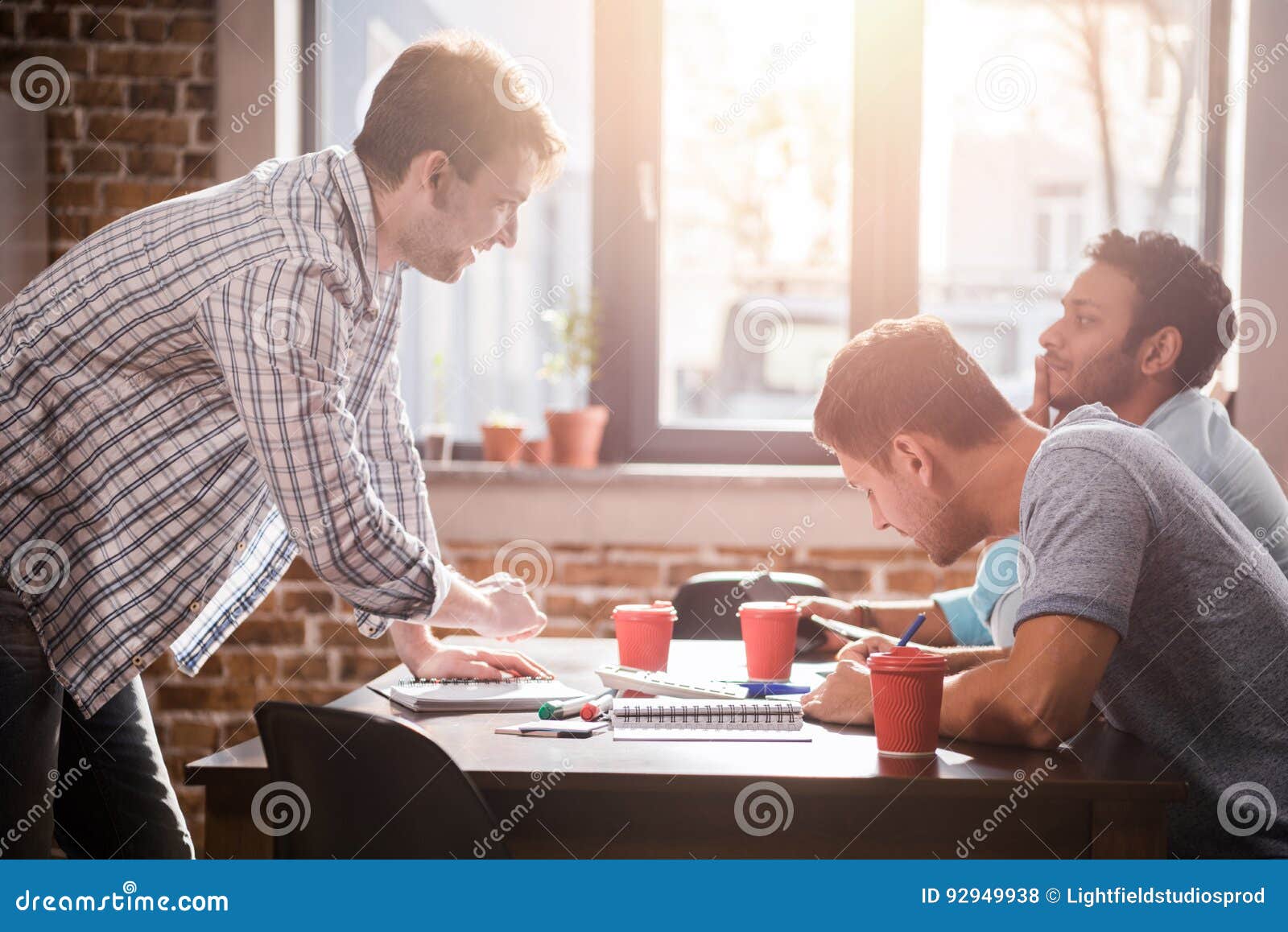 Professional Group Working on New Business Project Stock Photo - Image ...