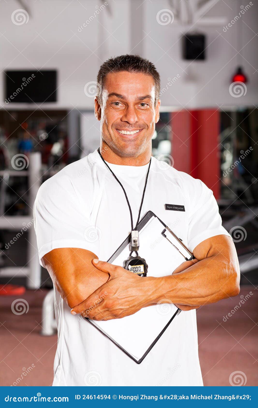 Professional Gym Instructor Stock Photo - Image of aged, european: 24614594