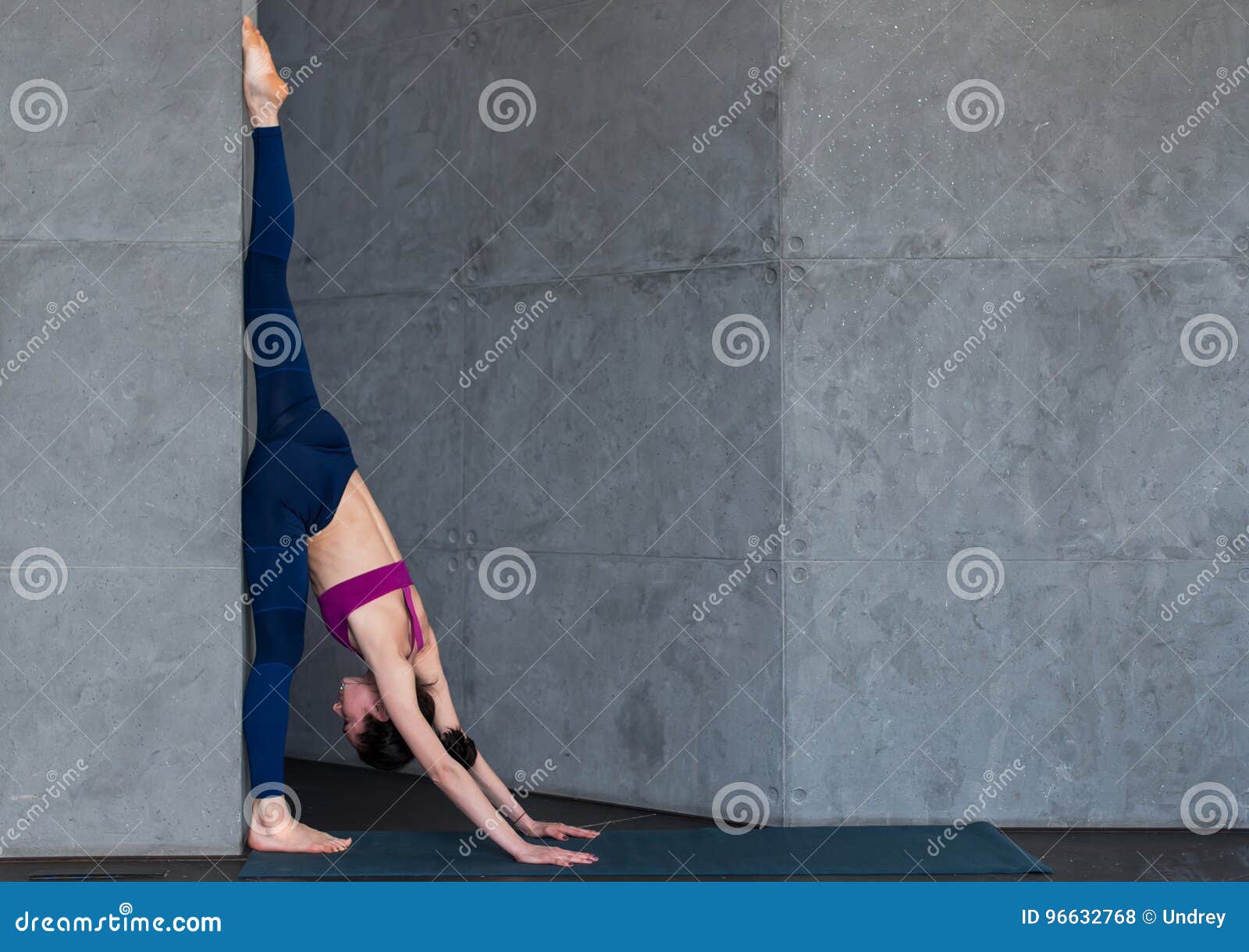 Professional Gymnast Doing Warming-up Stretching Exercise Performing ...