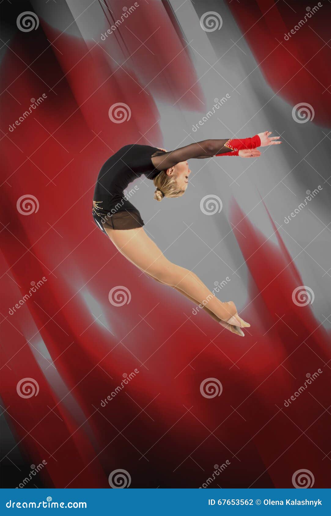 Professional Gymnast Jumping Stock Photo - Image of movement, jumping ...