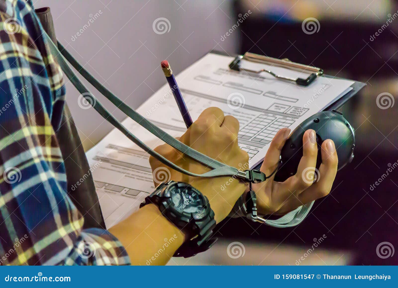Professional Hand Checklist and Check Time Stock Image - Image of list ...
