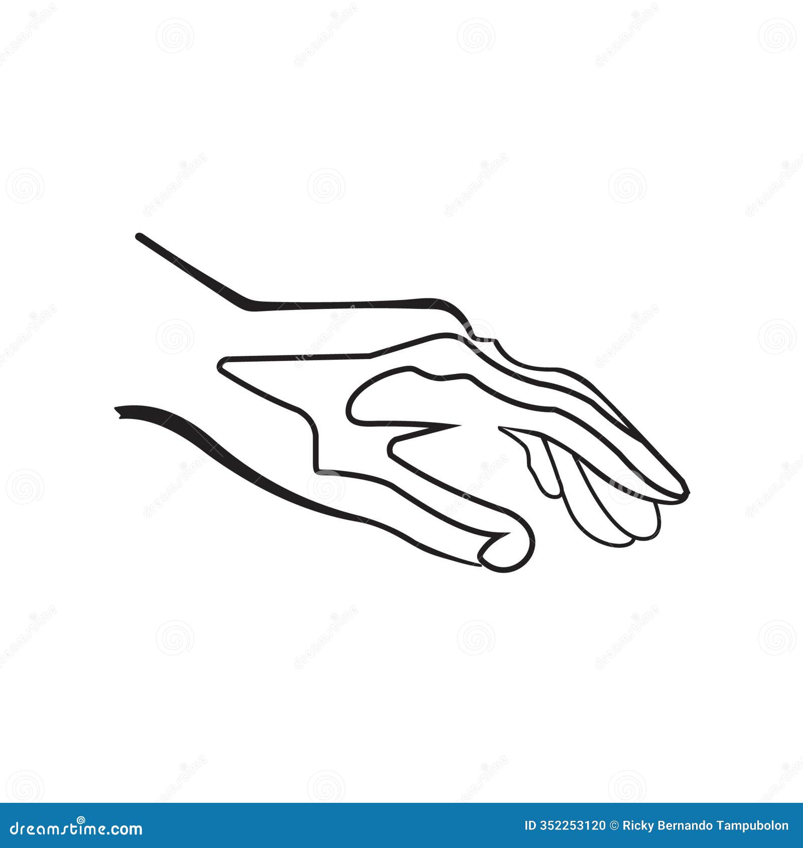 Professional Hands Line Art Vector Icon Stock Illustration ...