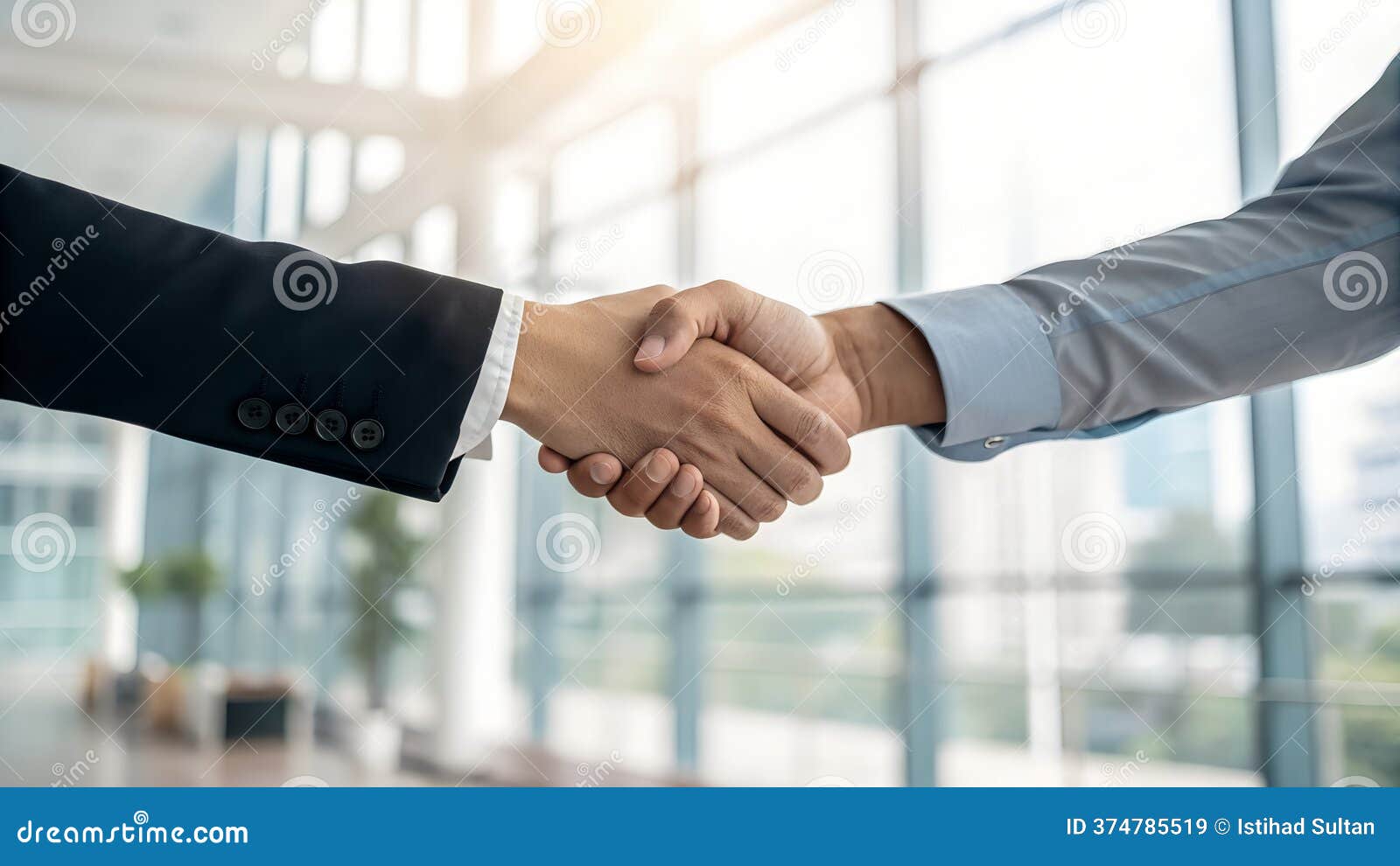 A Professional Handshake Between Businessmen Isolated On A White ...