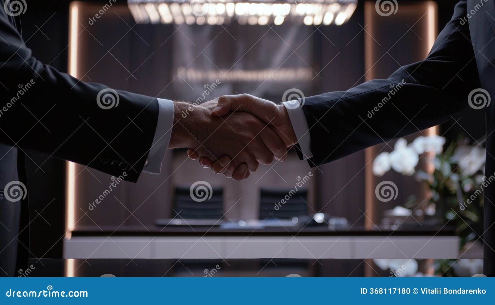 A Professional Handshake Between Businessmen Isolated On A White ...