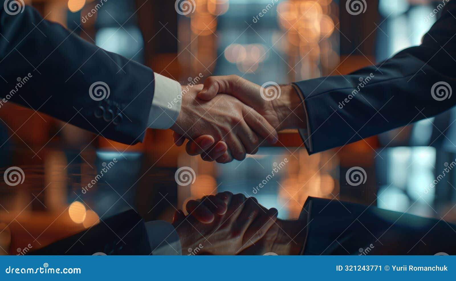 Professional Handshake Agreement In Elegant Setting Stock Image ...