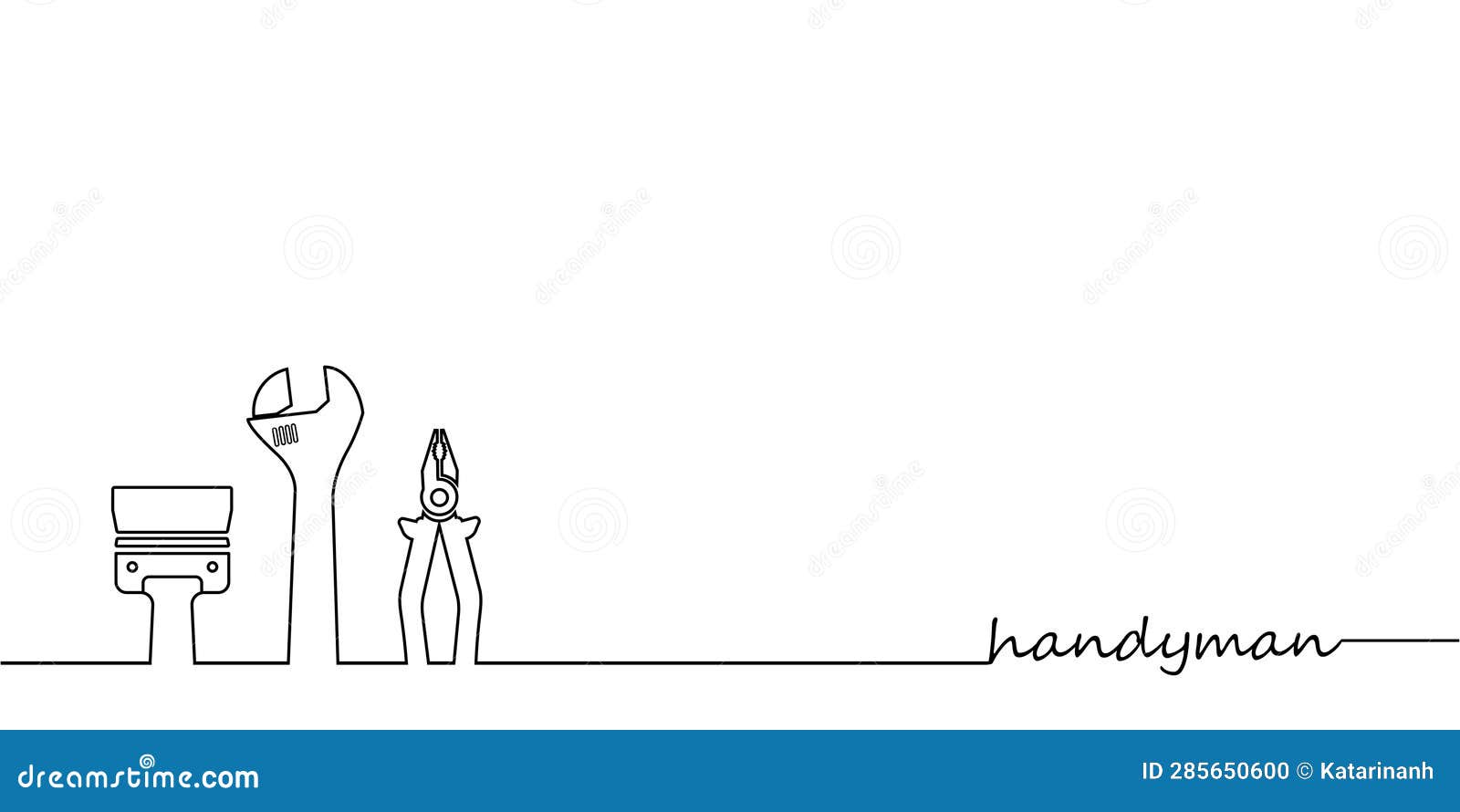 Professional Handyman Services. Vector Banner Template with Squeegee ...