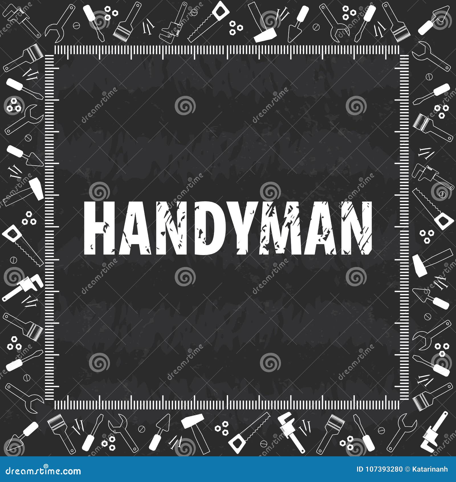Professional Handyman Services . Vector Banner Template with Tools ...