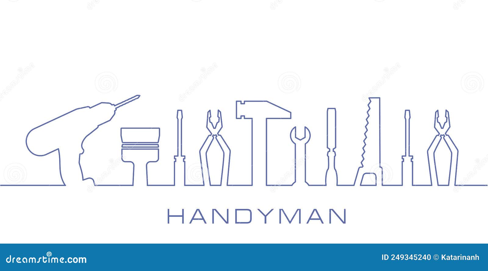 Professional Handyman Services. Vector Banner Template with Tools ...