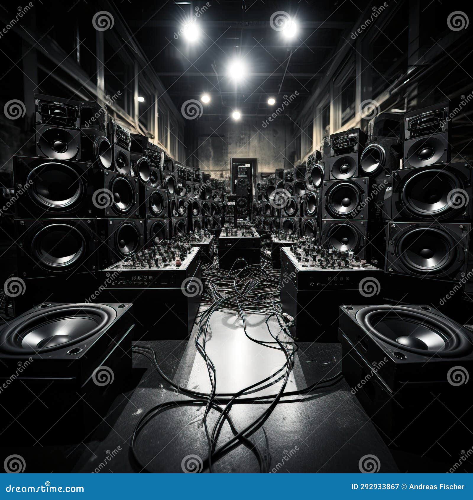 Professional High-end Loudspeakers in a Recording Studio. Stock Image ...
