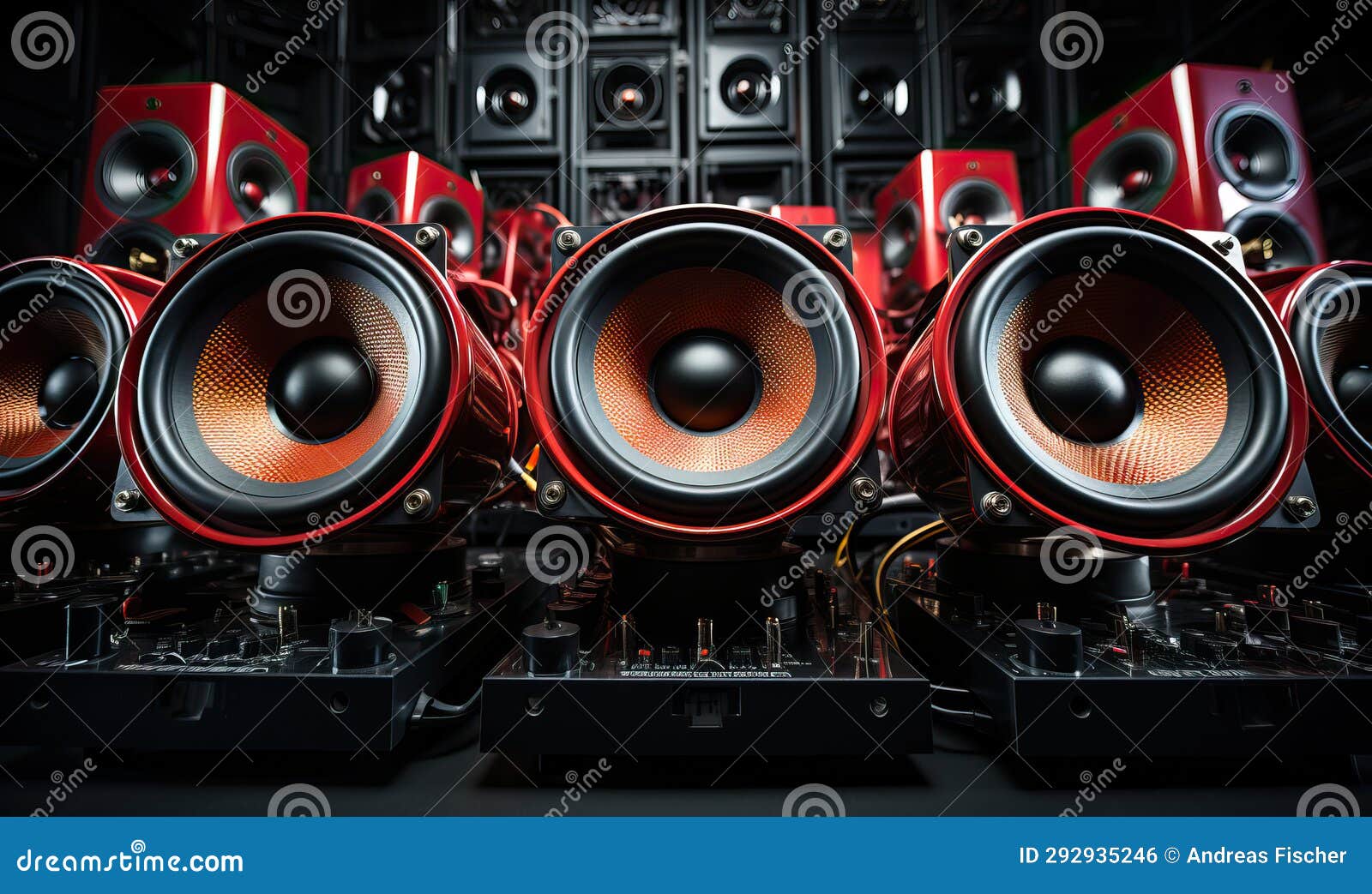 Professional High-end Loudspeakers in a Recording Studio. Stock Photo ...