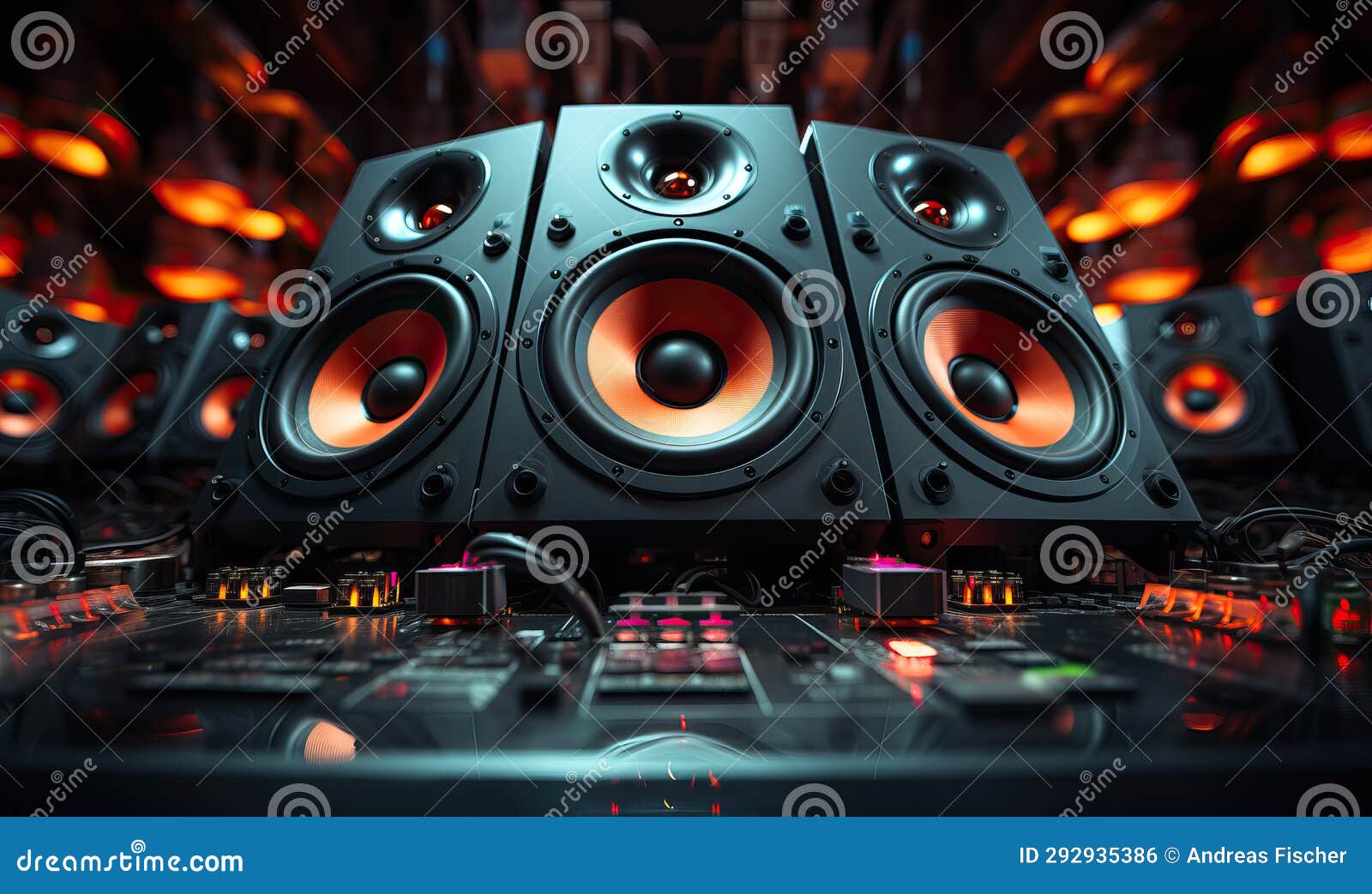 Professional High-end Loudspeakers in a Recording Studio. Stock Photo ...