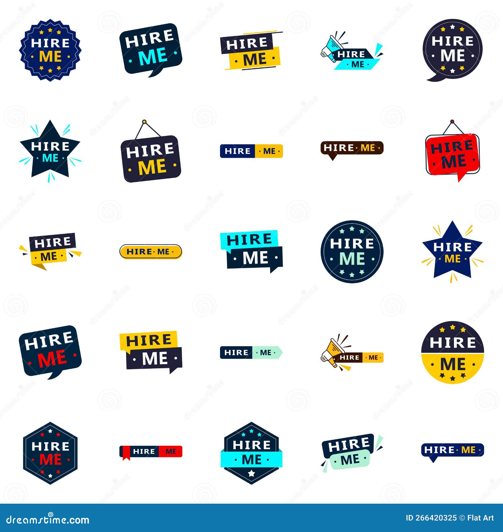 25 Professional Hire Me Banners To Get You Noticed Stock Vector ...