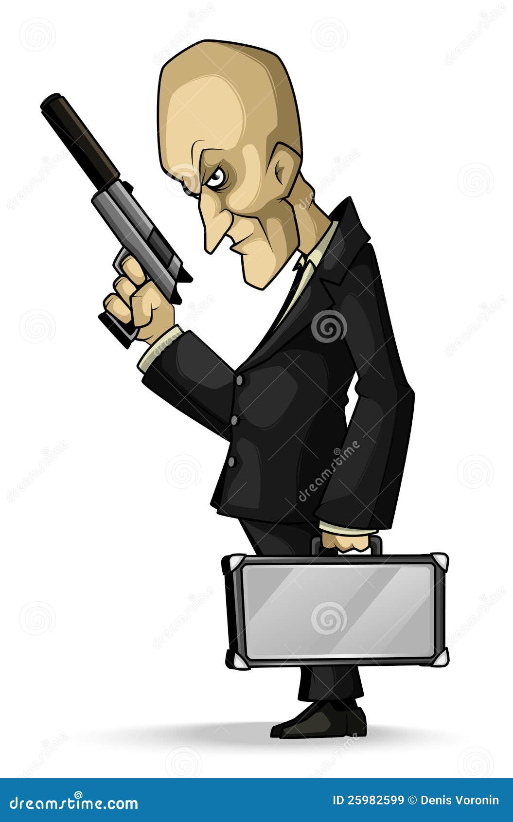 Professional Hitman stock vector. Illustration of criminal - 25982599