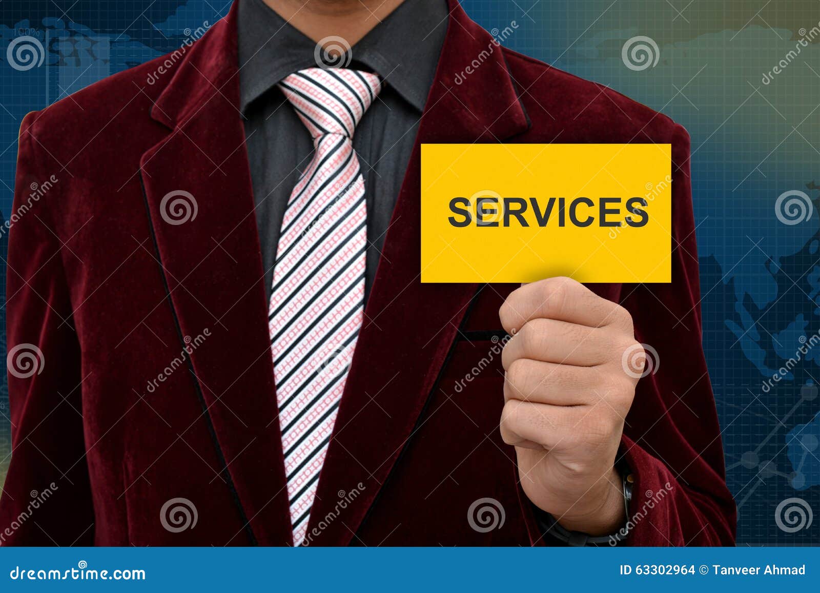 Professional Holding Services Card in Hand Stock Photo - Image of ...