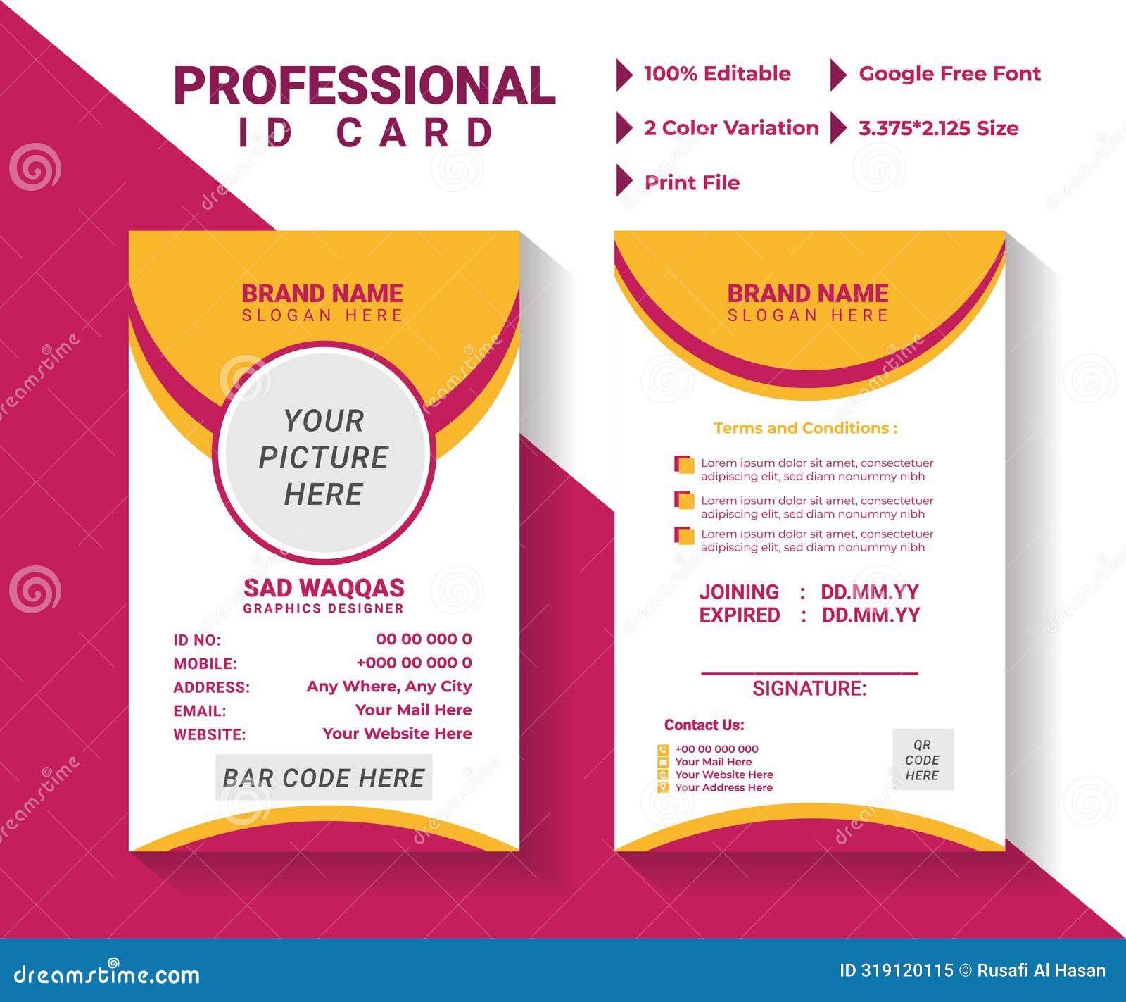 Professional Identity Card Design Project, Creative Id Card Design ...