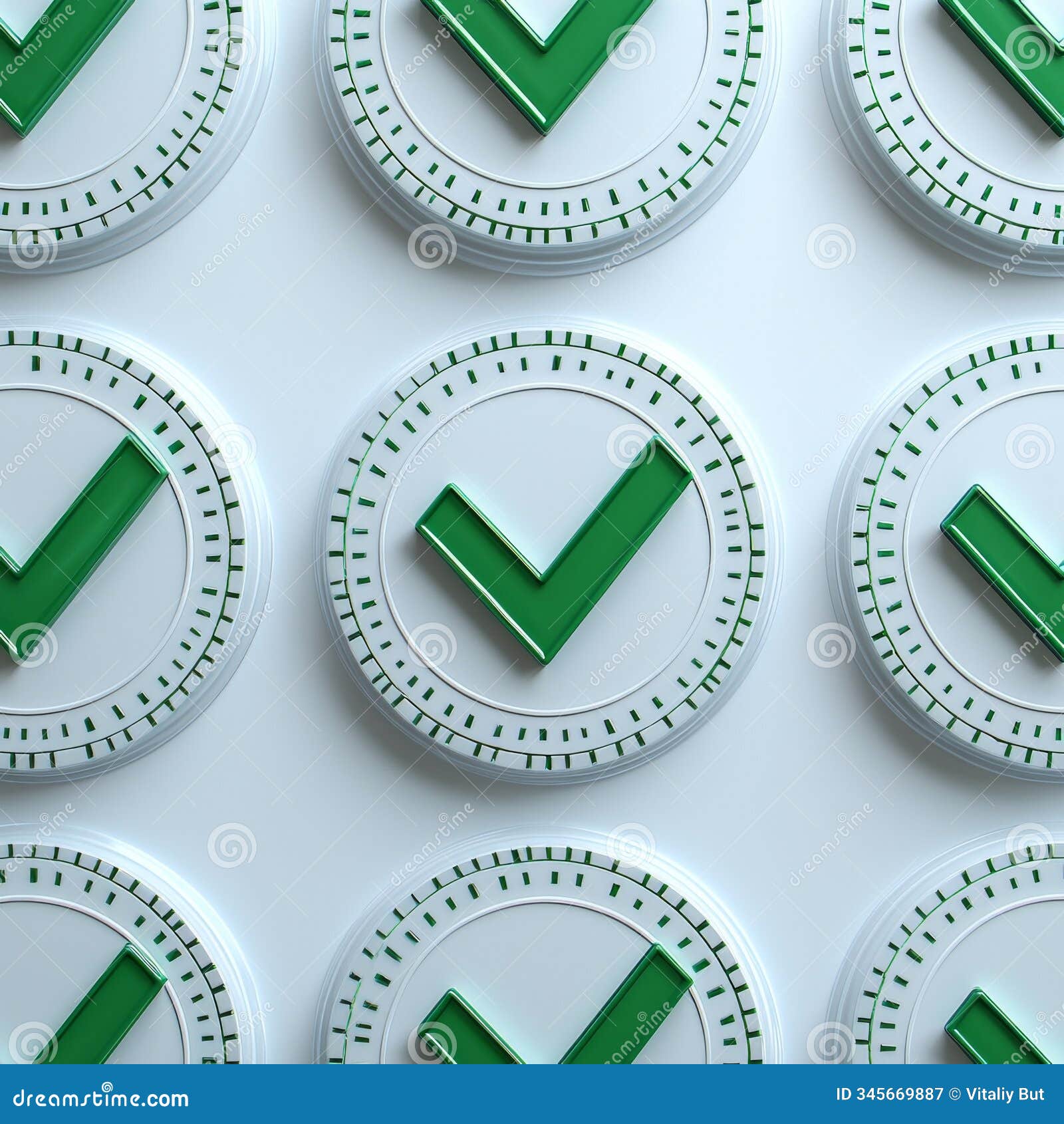 Green Approval Symbol On White Background, Isolates Stock Photography ...