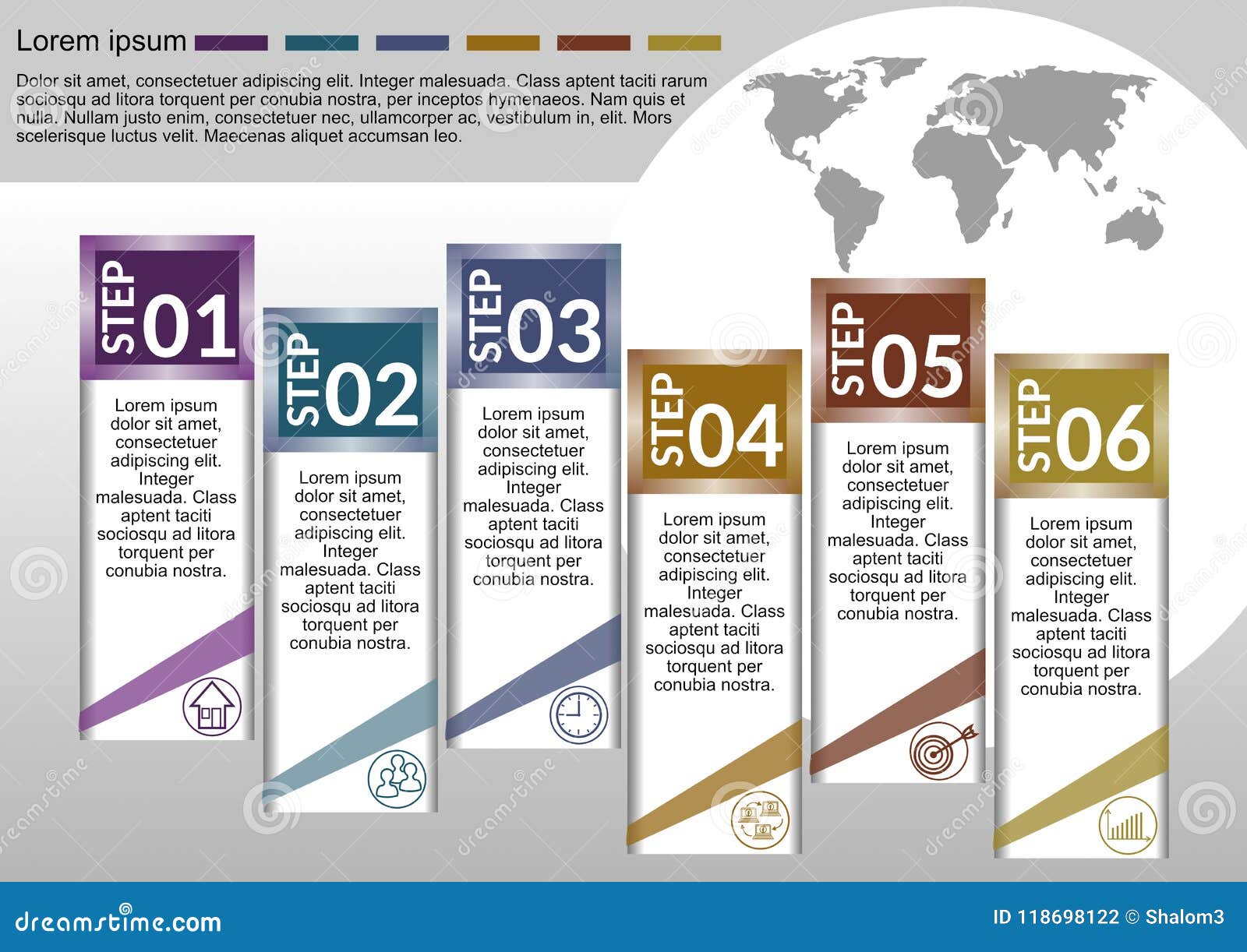 Professional Infographic Process Visualization Template, Abstract ...